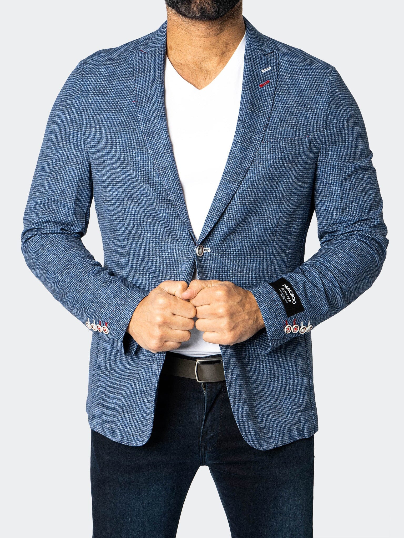 Blazer Unconstructed Descartes Static Blue – Maceoo