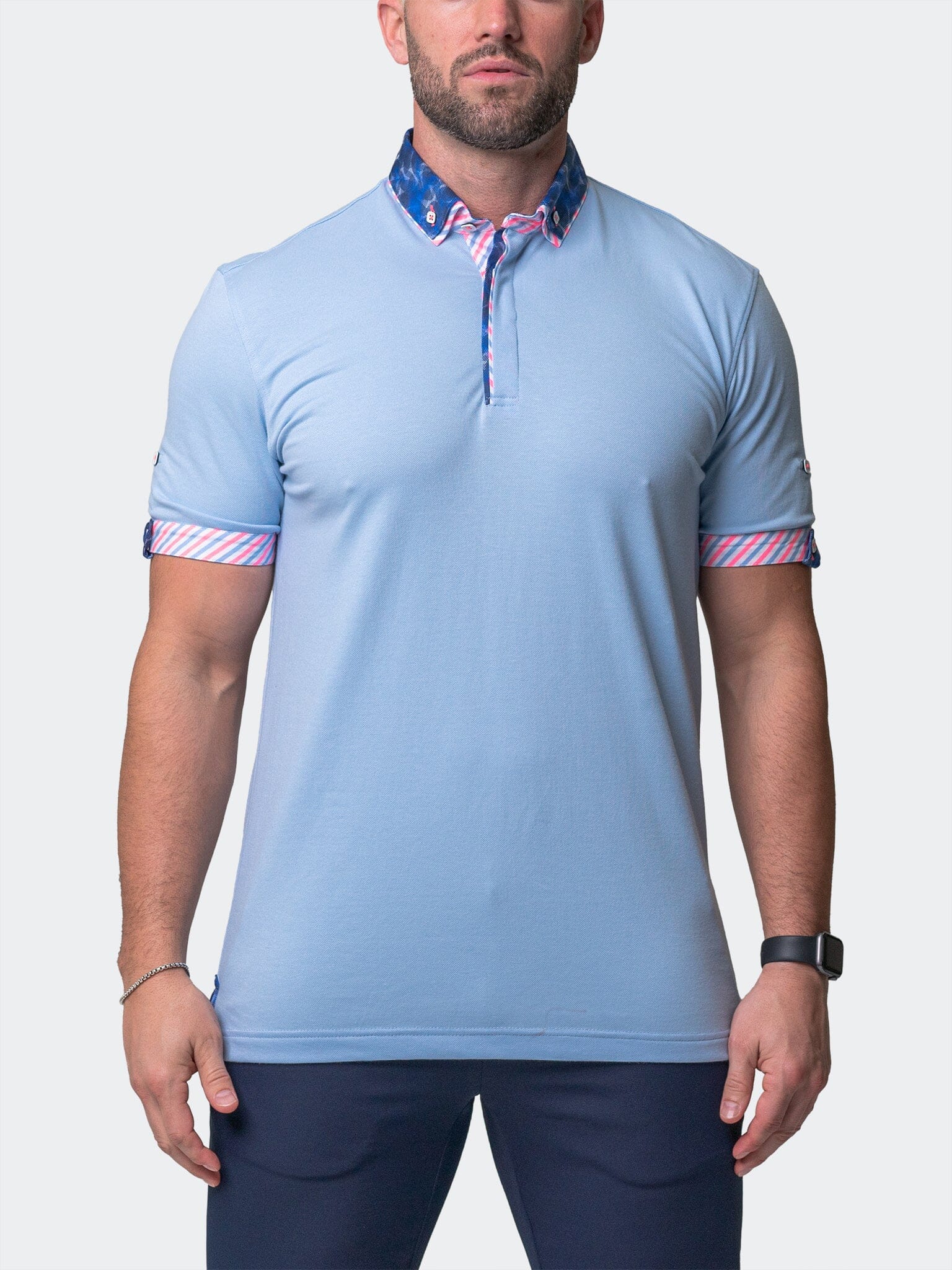 Mozart Waves Light Blue Polo – Maceoo