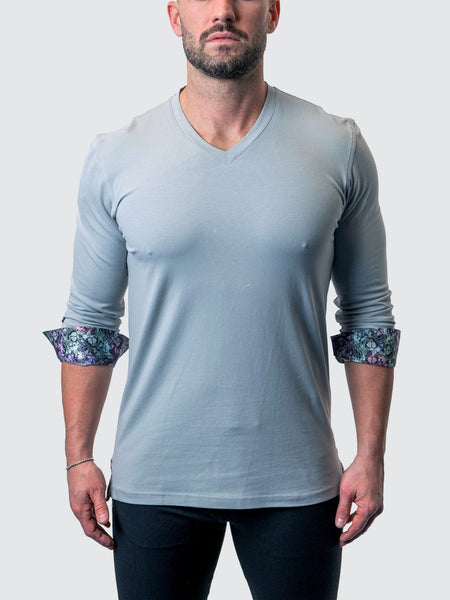 V-Neck Edison Soft Grey – Maceoo
