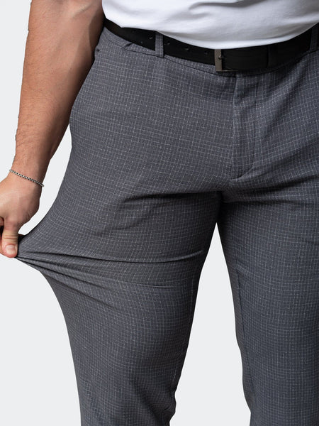 4-Way Stretch Pants Square Grey – Maceoo