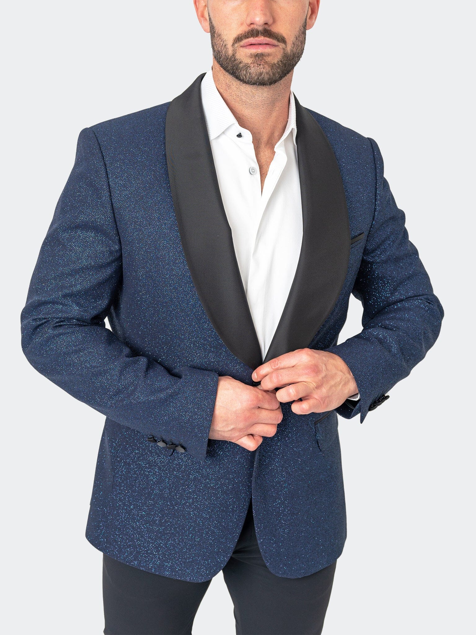 Blazer Shawl Ceremonial Blue – Maceoo