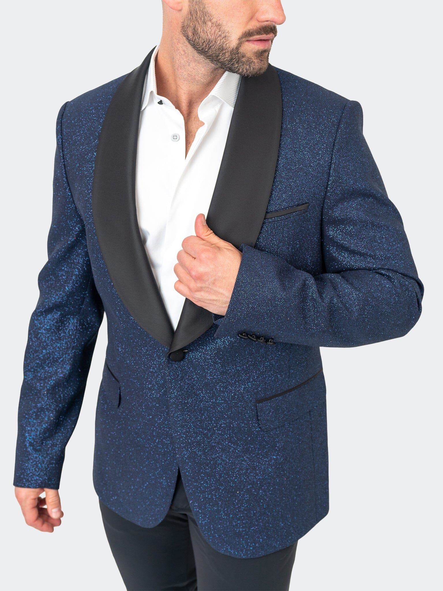 Blazer Shawl Ceremonial Blue – Maceoo