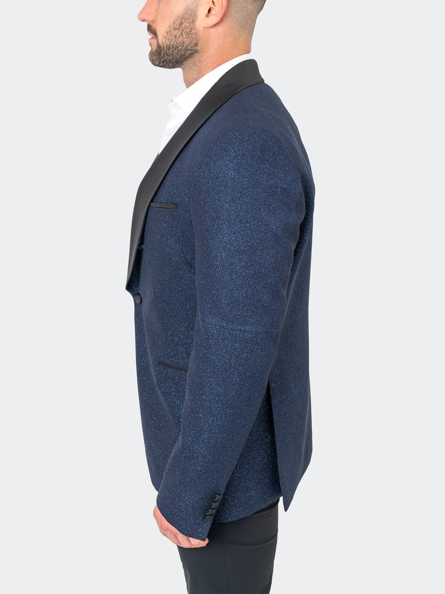Blazer Shawl Ceremonial Blue – Maceoo