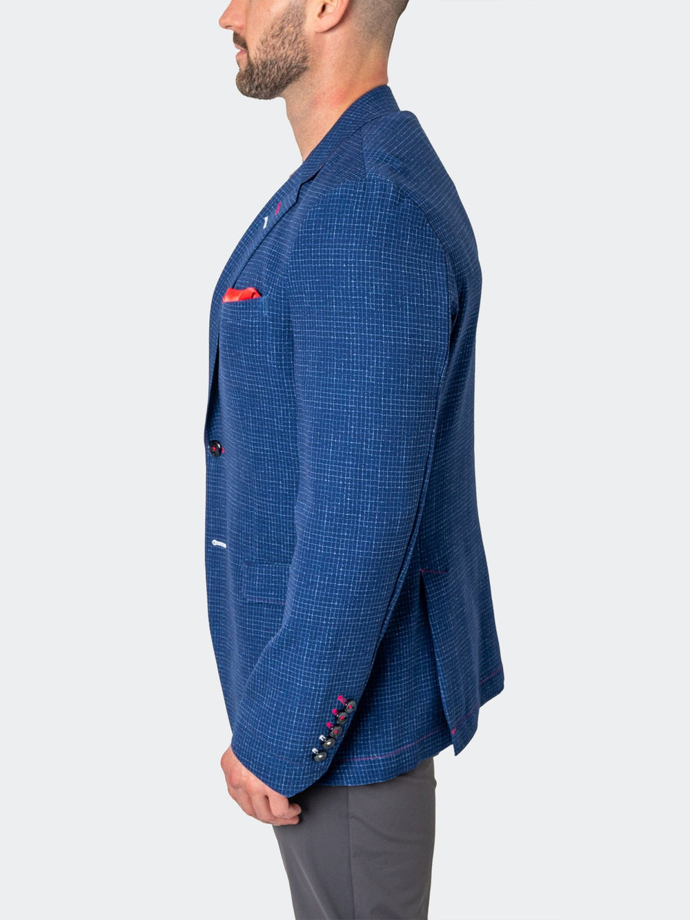 Blazer Unconstructed Squared Blue – Maceoo