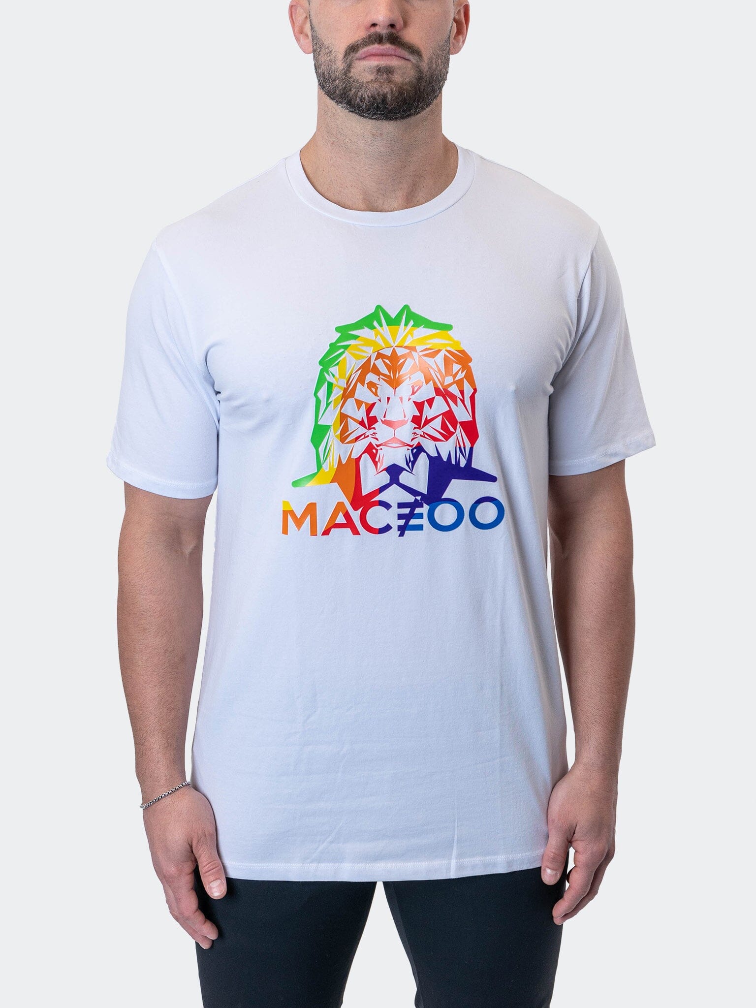 Tee LionRainbow White – Maceoo