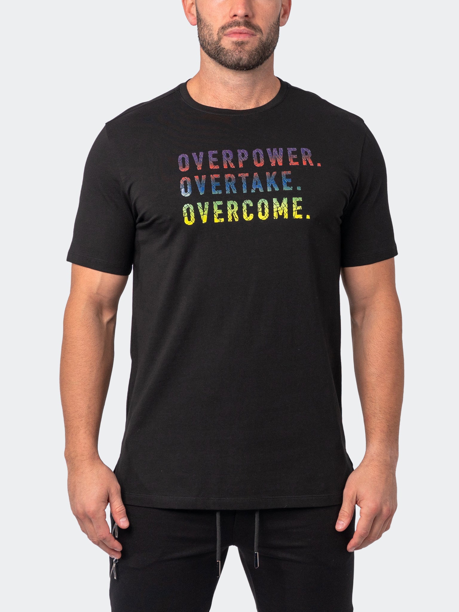 Rainbow Black Graphic Tee – Maceoo